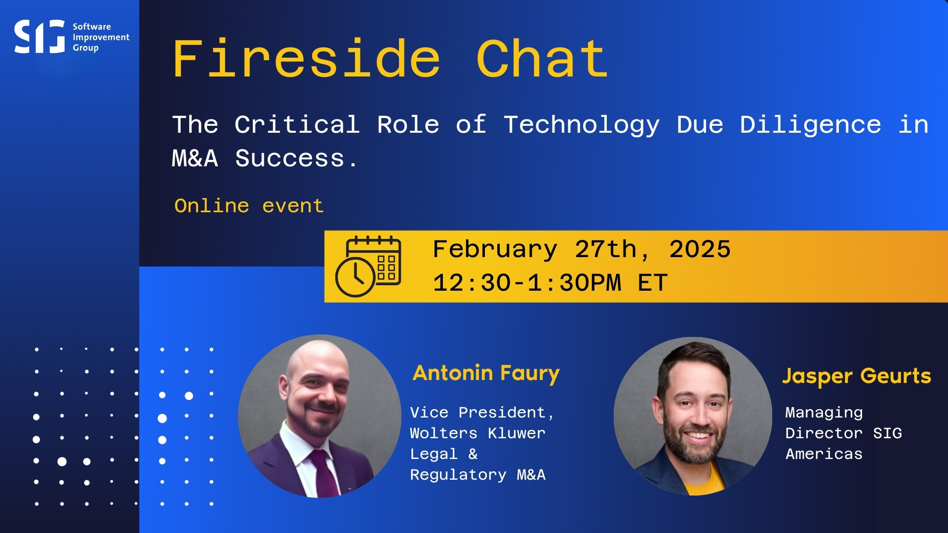 Fireside Chat on Tech Due Diligence and M&A Success - SIG